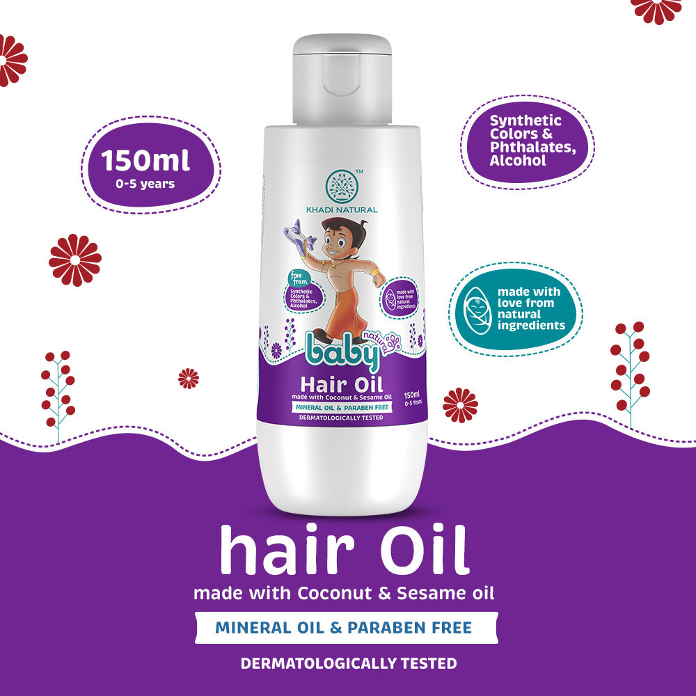 Khadi Natural Chota Bheem Baby Hair Oil With Coconut & Sesame Oil-150
